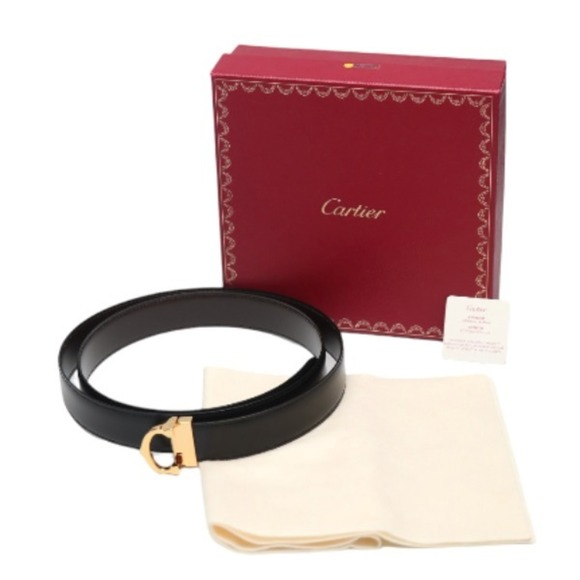 Cartier | Accessories | Cartier C Buckle Cartier Black X Brown Belt ...